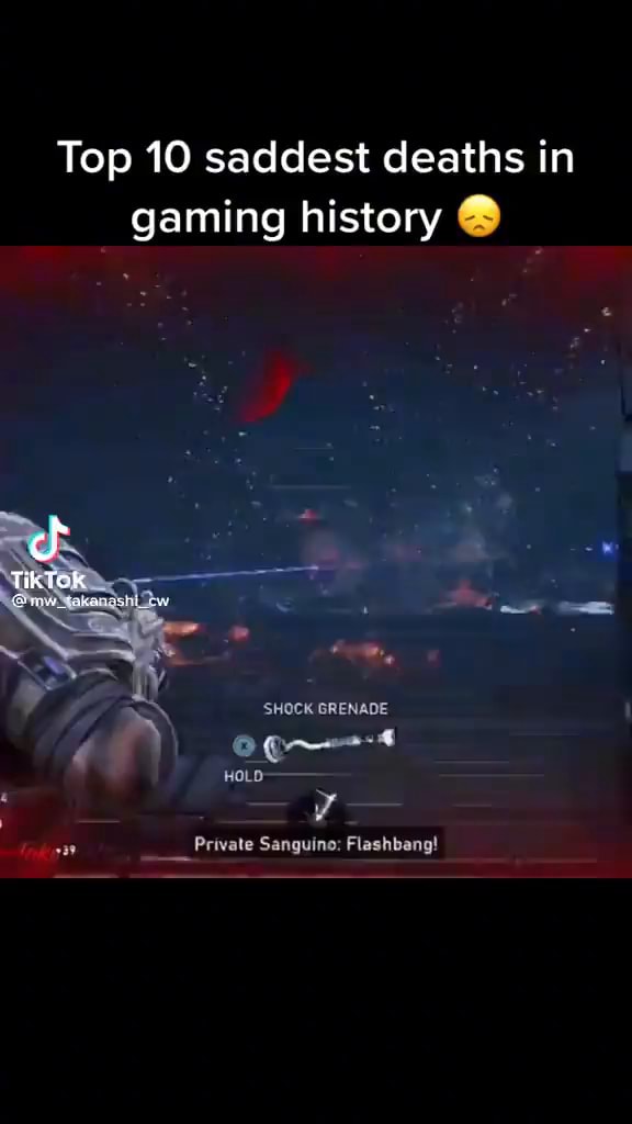 Top 10 Saddest Deaths In Gaming History Shock Grenade Hold Private