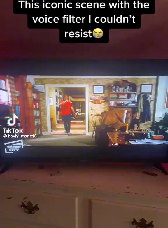 This iconic scene with the voice filter I couldn't resist I TikTok mane ...