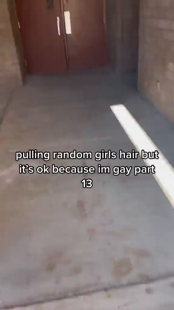 Pulling random girls hair but it's ok because im gay part' 13 - iFunny