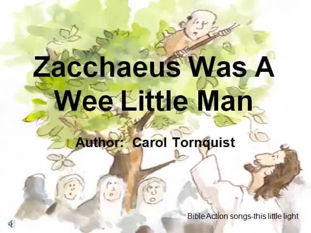 Zacchaeus meets Jesus - D agrte Was A Wee Little Man Tornguist ar Bible ...