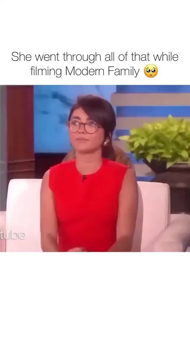 She went through all of that while filming Modem Family - iFunny