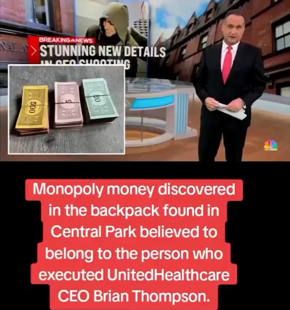Monopoly money discovered in the backpack found in Central Park ...