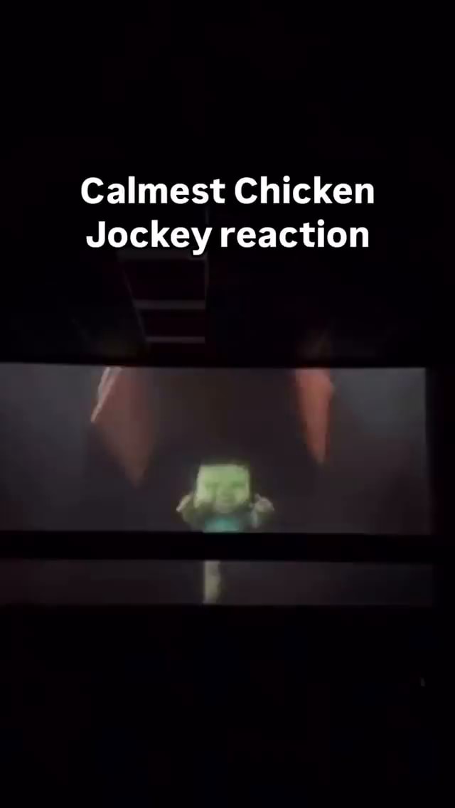 Calmest Chicken Jockey reaction - iFunny