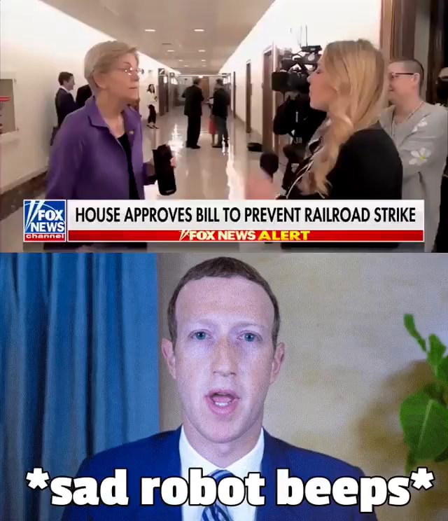 HOUSE APPROVES BILL TO PREVENT RAILROAD STRIKE *sad robot beeps* - iFunny
