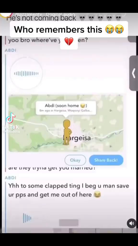 E's not coming back Who remembers this yoo bro where've en? Abdi (soon ...