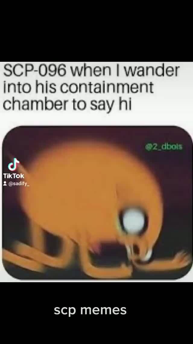 SCP-096 when I wander into his containment chamber to say hi scp memes - )