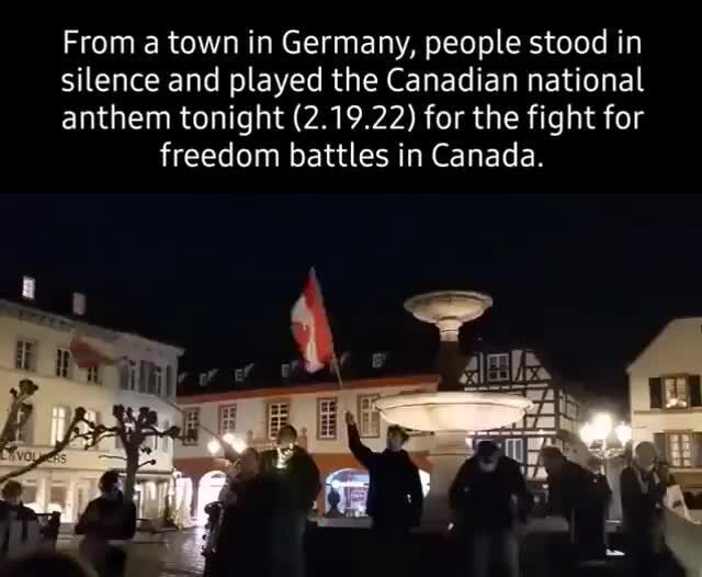From a town in Germany, people stood in silence and played the Canadian ...