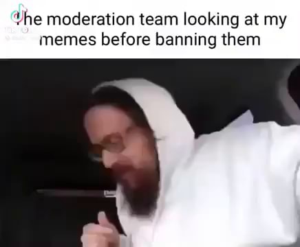 Moderation team looking at my memes before banning them - iFunny
