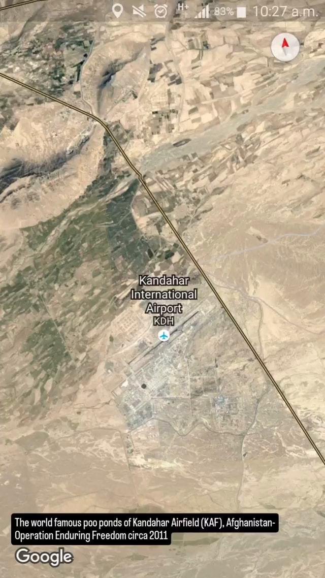 BO The world famous poo ponds of Kandahar Airfield (KAF), Afghani ...