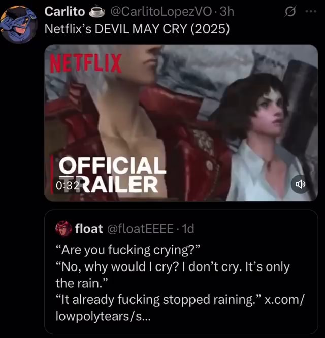 B, Carlito @CarlitoLopezVO: Netflix's DEVIL MAY CRY (2025) OFFICIAL ...
