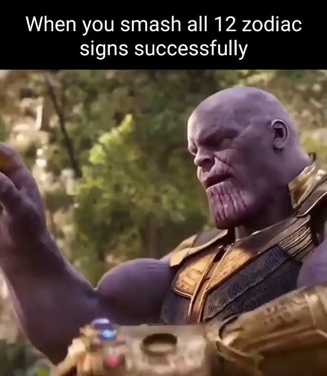 When you smash all 12 zodiac signs successfully - iFunny