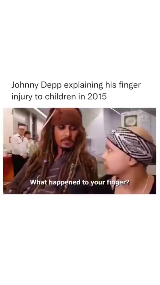 Johnny Depp explaining his finger injury to Children in 2015 - Johnny ...