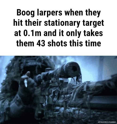 Boog larpers when they hit their stationary target at 0.1m and it only ...