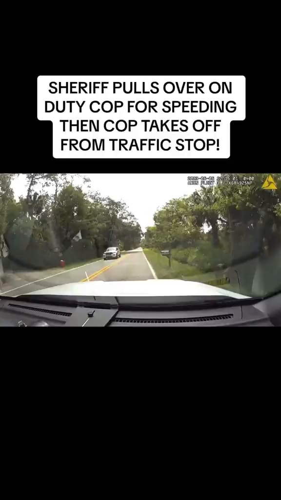 SHERIFF PULLS OVER ON DUTY COP FOR SPEEDING THEN COP TAKES OFF FROM ...