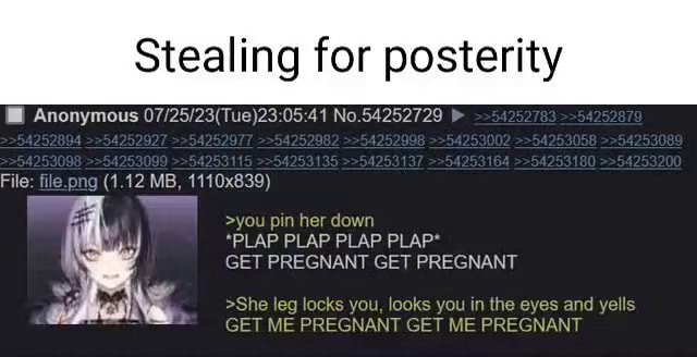 Stealing for posterity Anonymous 41 No.54252729 pag (1.12 MB, her "PLAP ...