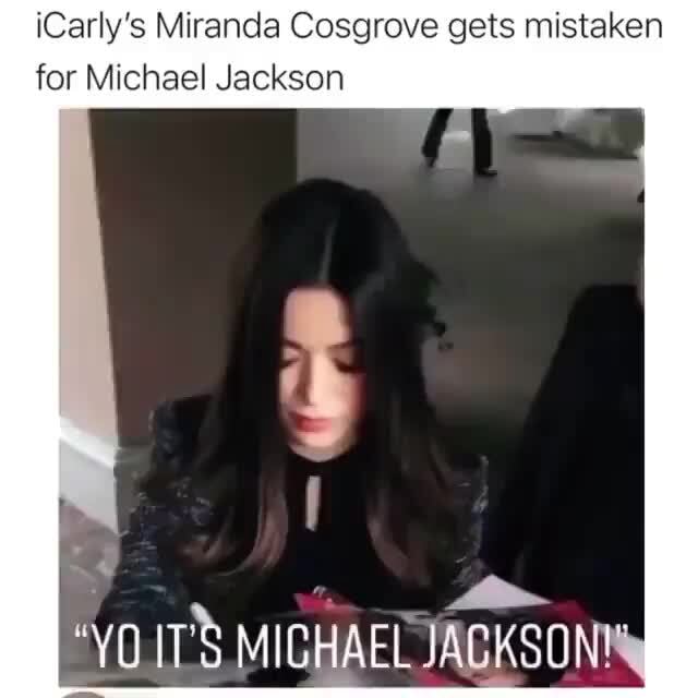 ICarly's Miranda Cosgrove gets mistaken for Michael Jackson "VOITS ...