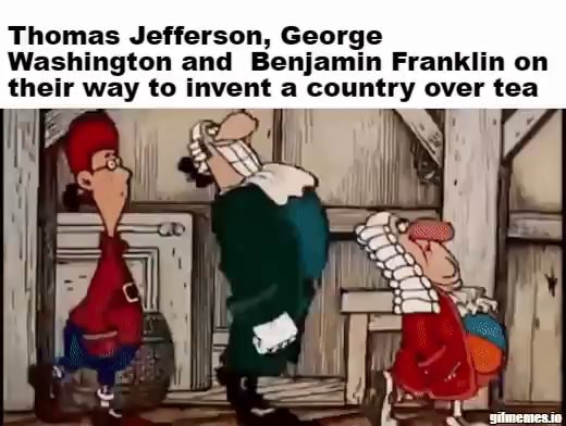 Thomas Jefferson, George Washington and Benjamin Franklin on their way ...