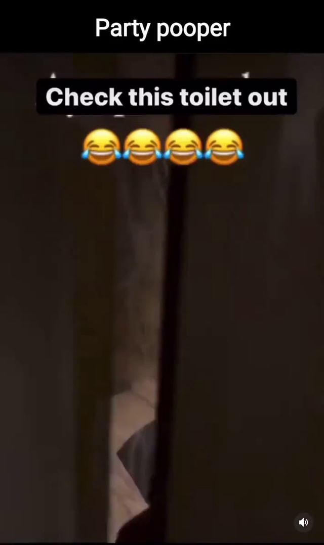 Party pooper Check this toilet out fe - iFunny