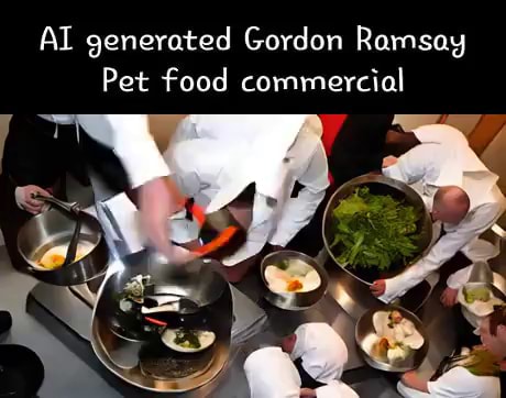 AI generated Gordon Ramsay Pet food commercial - iFunny