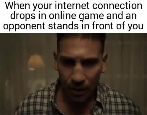 When your internet connection drops in online game and an opponent ...