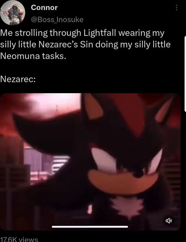 Connor @Boss Inosuke Me strolling through Lightfall wearing my silly ...