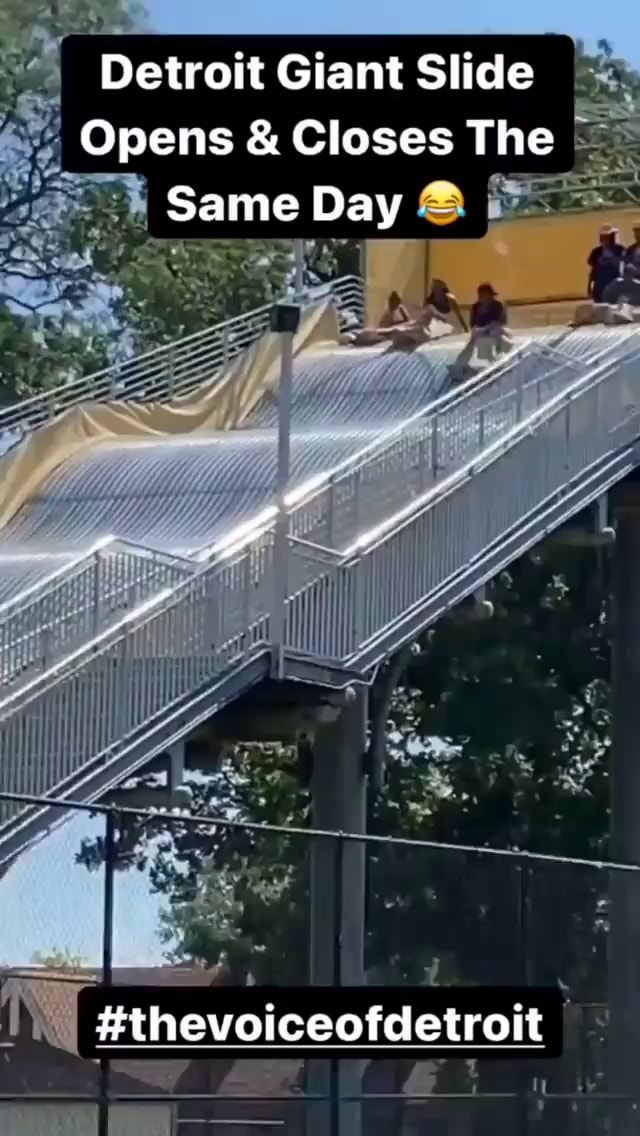 Detroit Giant Slide Op Opens & Closes The Same Day @ #thevoiceofdetroit ...