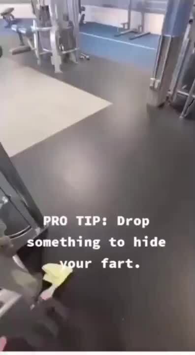 PRO TIP: Drop "something to hide ur fart. - iFunny