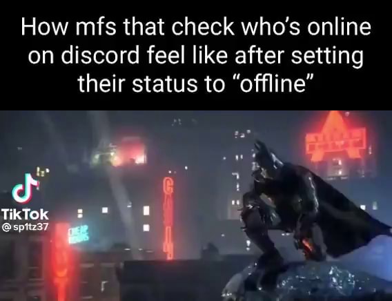 How mfs that check who's online on discord feel like after setting ...
