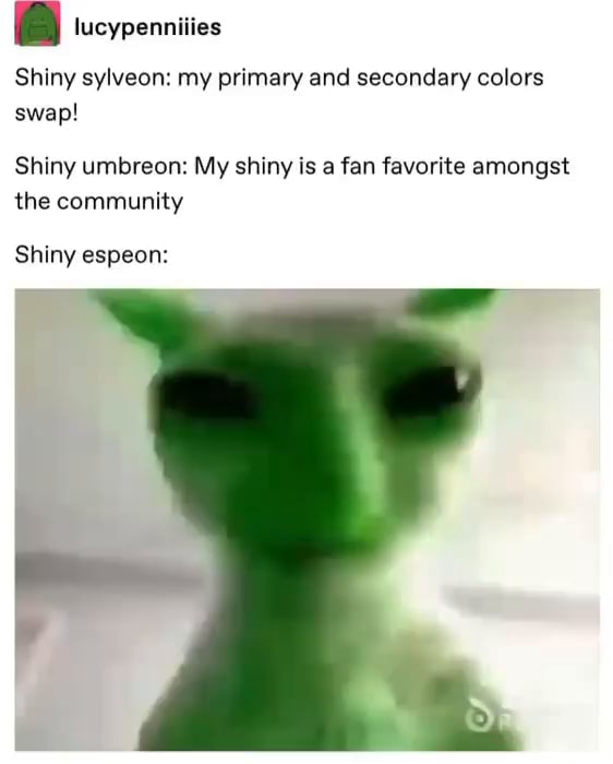 Shiny sylveon: my primary and secondary colors swap! Shiny umbreon: My ...