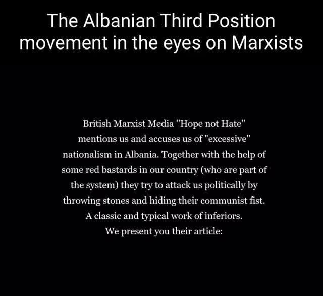 The Albanian Third Position movement in the eyes on Marxists British ...