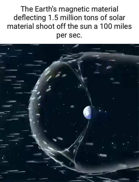 The Earth's magnetic material deflecting 1.5 million tons of solar ...