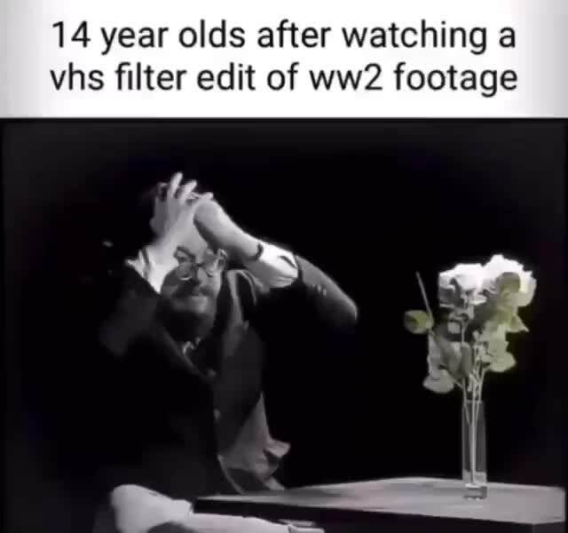 14 year olds after watching a vhs filter edit of footage - iFunny