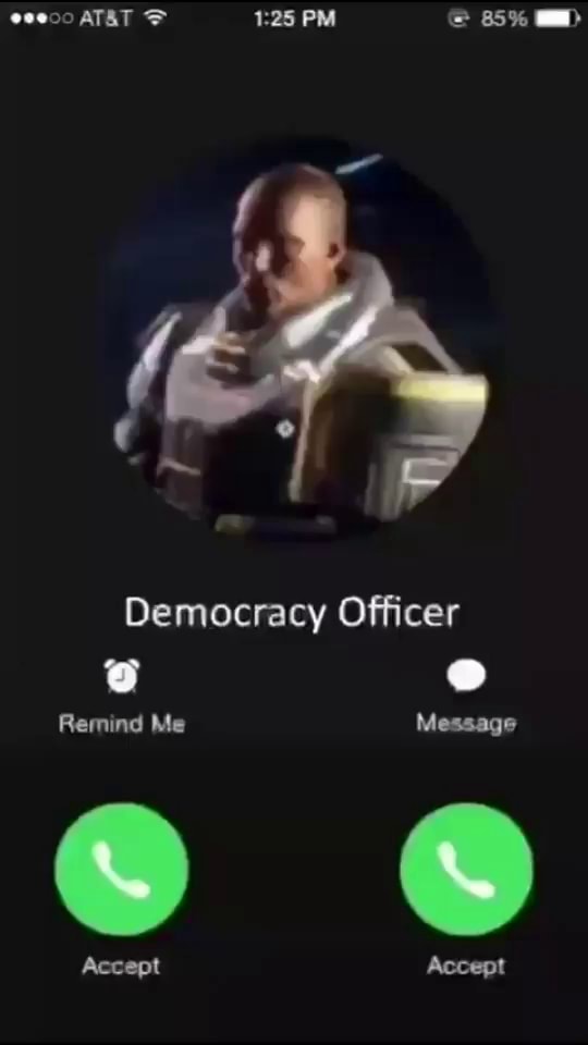 ATAT Democracy Officer Remind Me Message Accept Accept - iFunny