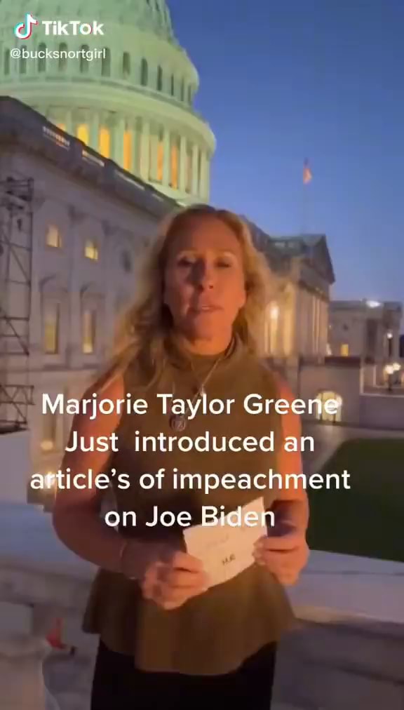 TikTok SS Marjorie Taylor Greene Just introduced an article's of ...