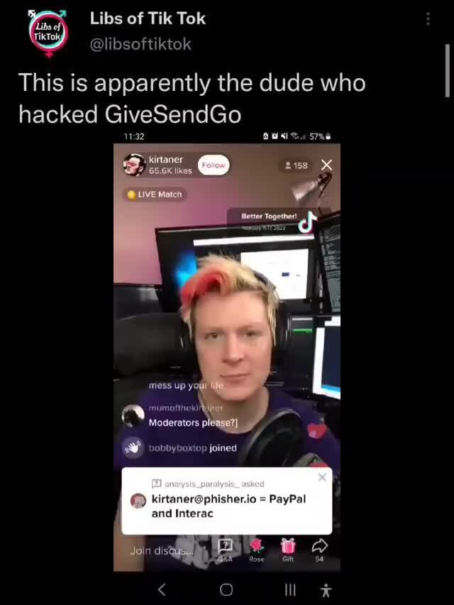 Libs of Tik Tok @libsoftiktok This is apparently the dude who hacked ...