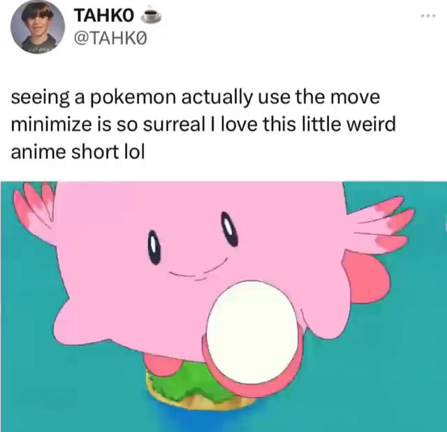 Seeing a pokemon actually use the move minimize is so surreal I love ...