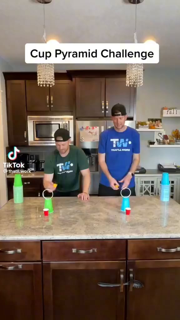Cup Pyramid Challenge - iFunny