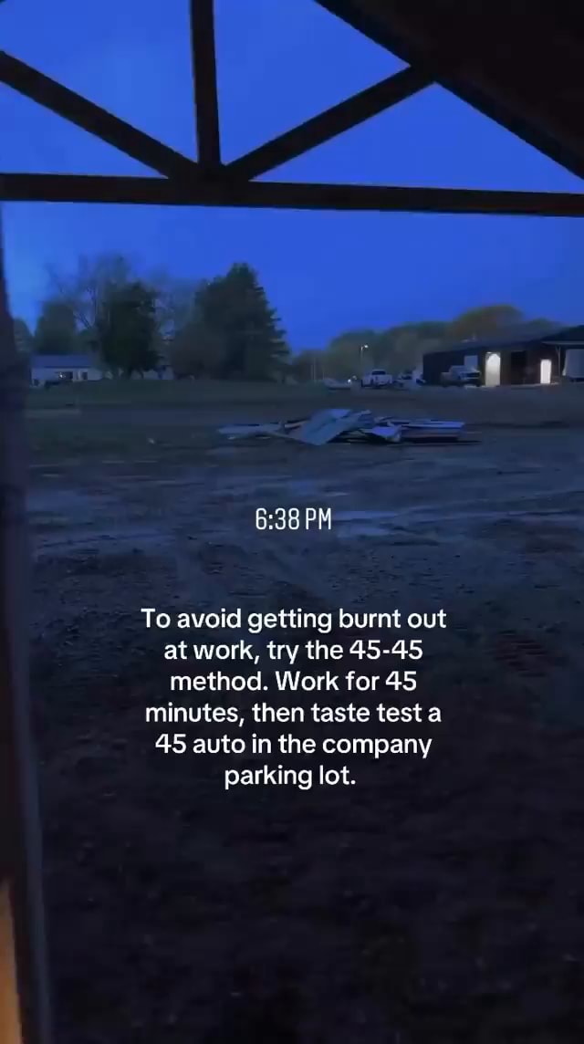 To avoid getting burnt out at work, try the 45-45 method. Work for 45 ...