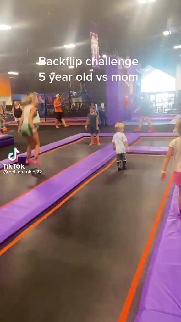 Backflip challenge 5 year old vs mom fik FOK - iFunny