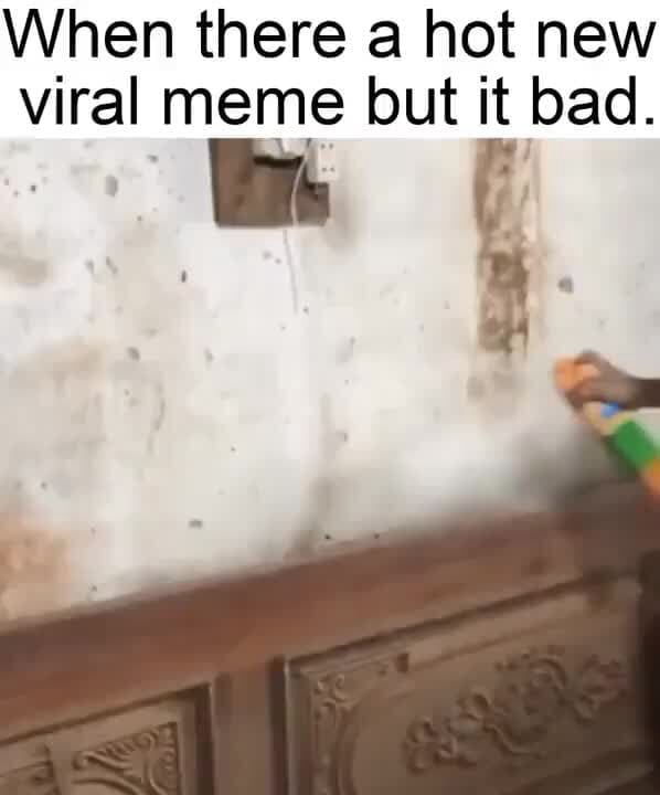 When there a hot new viral meme but it bad. - iFunny