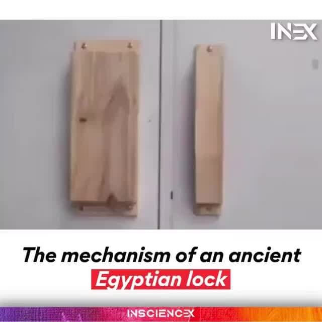 The mechanism of an ancient Egyptian lock - iFunny