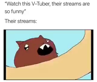 "Watch this V-Tuber, their streams are so funny" Their streams: - iFunny