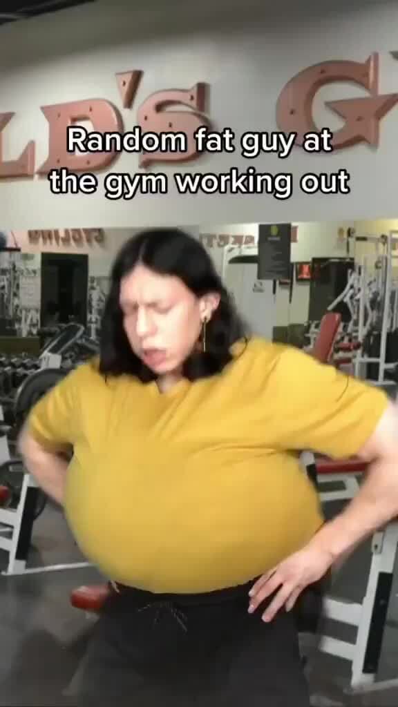 Random fat guy at the gym working out - iFunny
