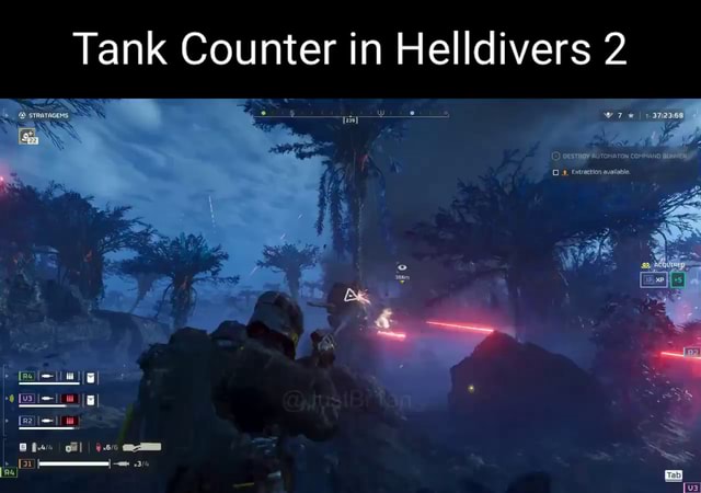 Tank Counter in Helldivers 2 vestgay AU Tonarow conMana) Extraction ...