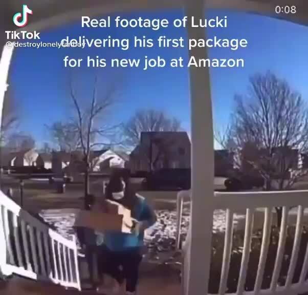 Real footage of Lucki his first package for his new job at Amazon ...