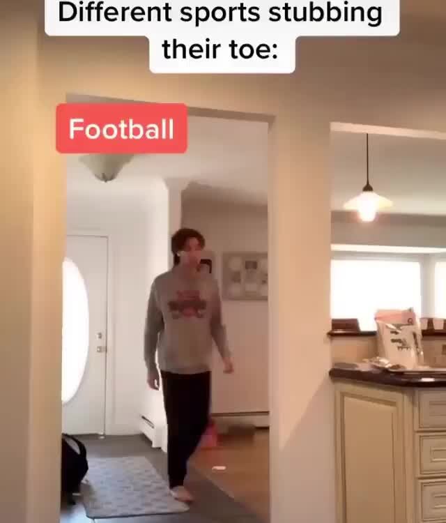 Different sports stubbing their toe: Football ai - iFunny