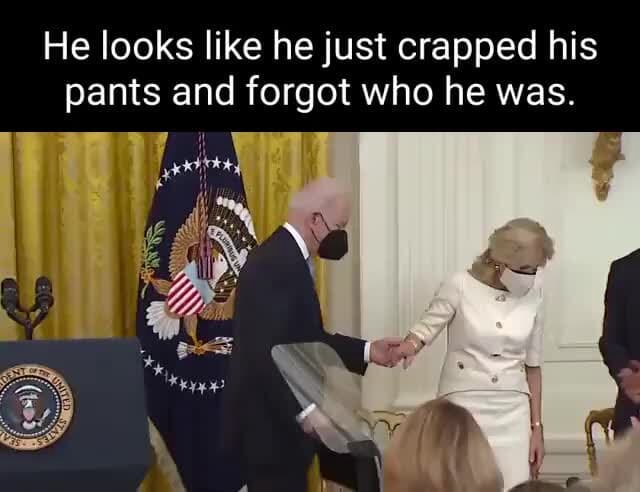 He looks like he just crapped his pants and forgot who he was. - iFunny