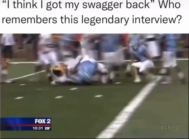 Taink I got my swagger back" Wino remembers this legendary interview ...