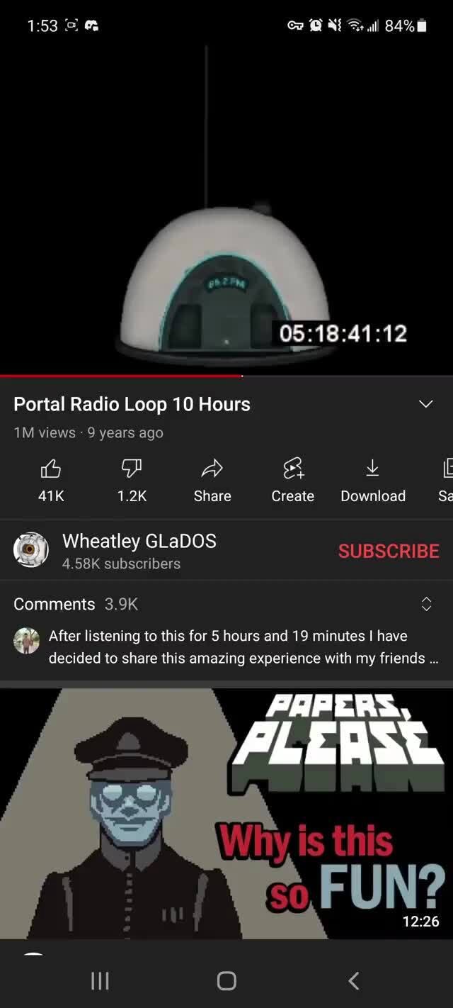 Portal Radio Loop 10 Hours views years ago Share Create Download Se ...