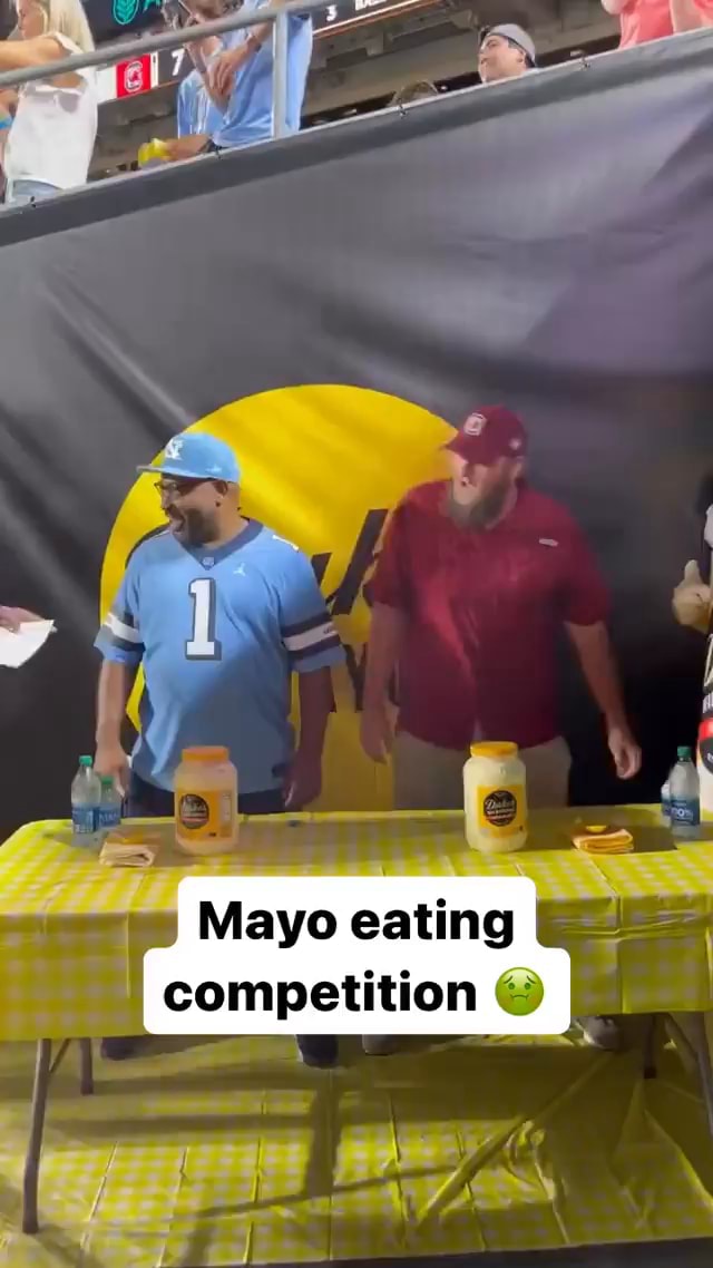 Mayo eating competition - iFunny